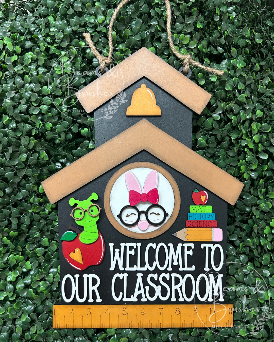 Welcome to our Classroom Door Hanger – Beams & Brushes